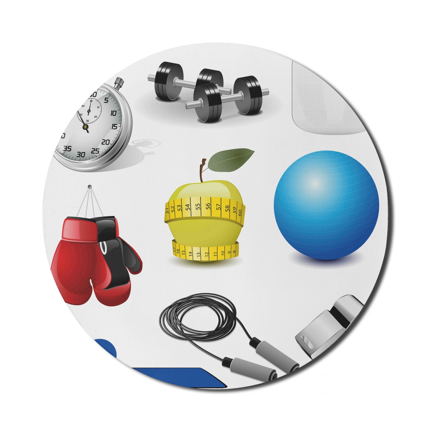 Fitness Mouse Pad for Computers, Realistic Vivid Workout Items Burning ...