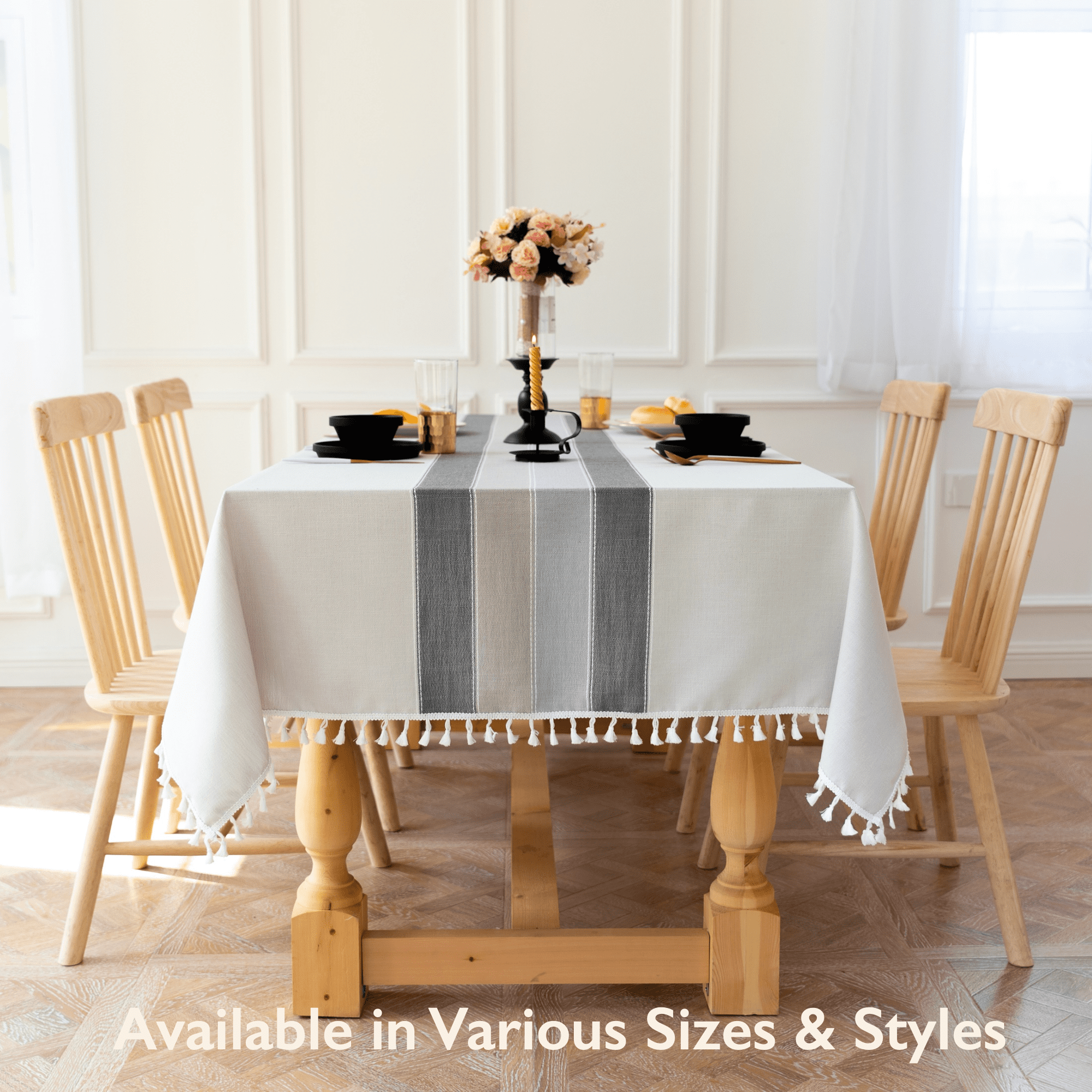Burlap Table Runner Round Table