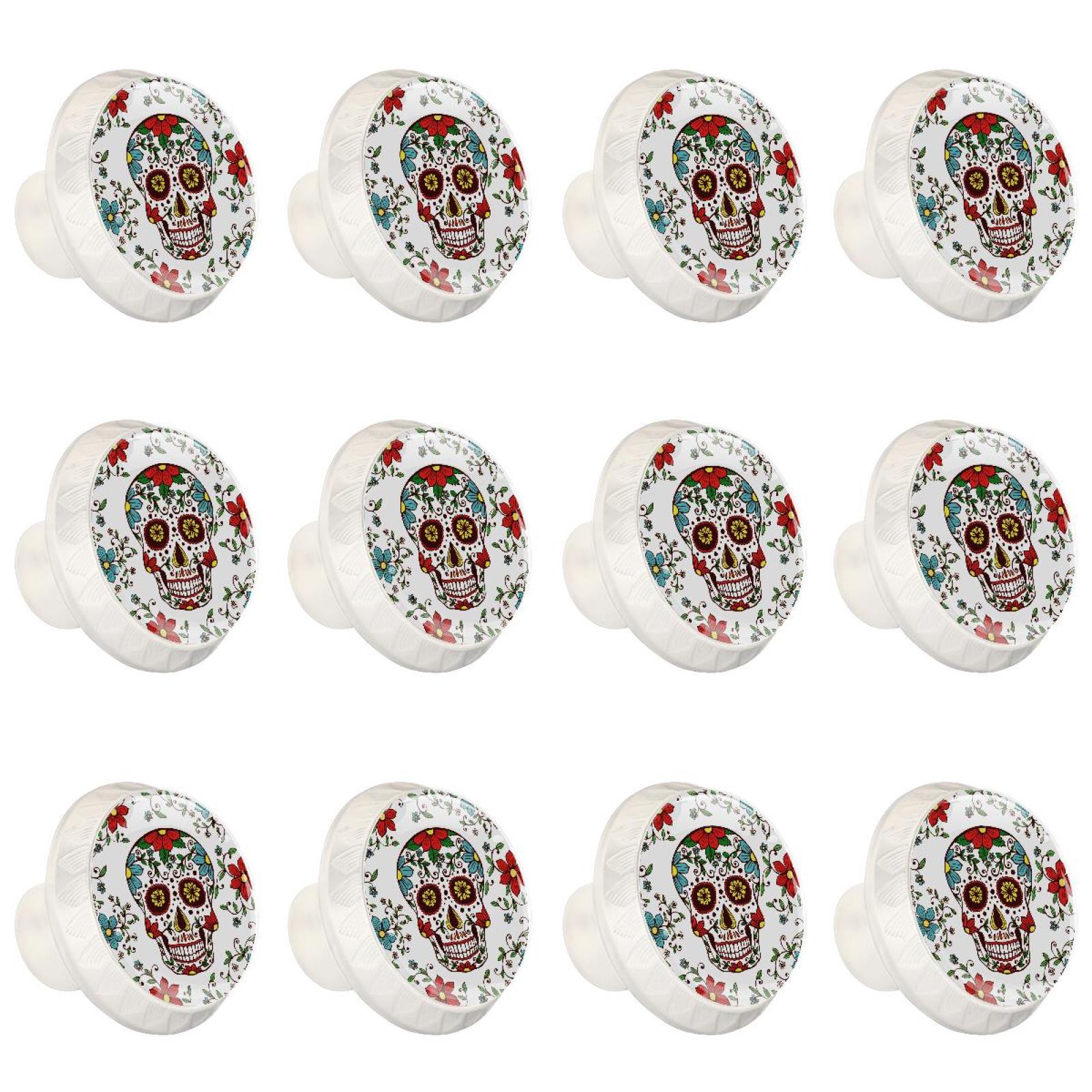 12 Pcs Skull Knobs for Kitchen Cabinet Cupboard Dresser Bookcase Drawer ...