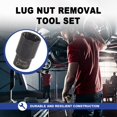 Lug Nut Remover Tool, 6 Piece Extractor Set 1/2 Inch Drive, Locking ...