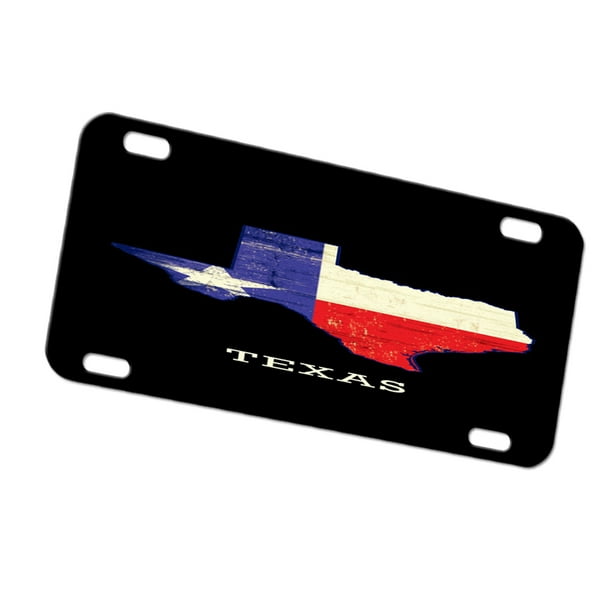KuzmarK Automobile Car Tag License Plate - State of Texas Flag ...