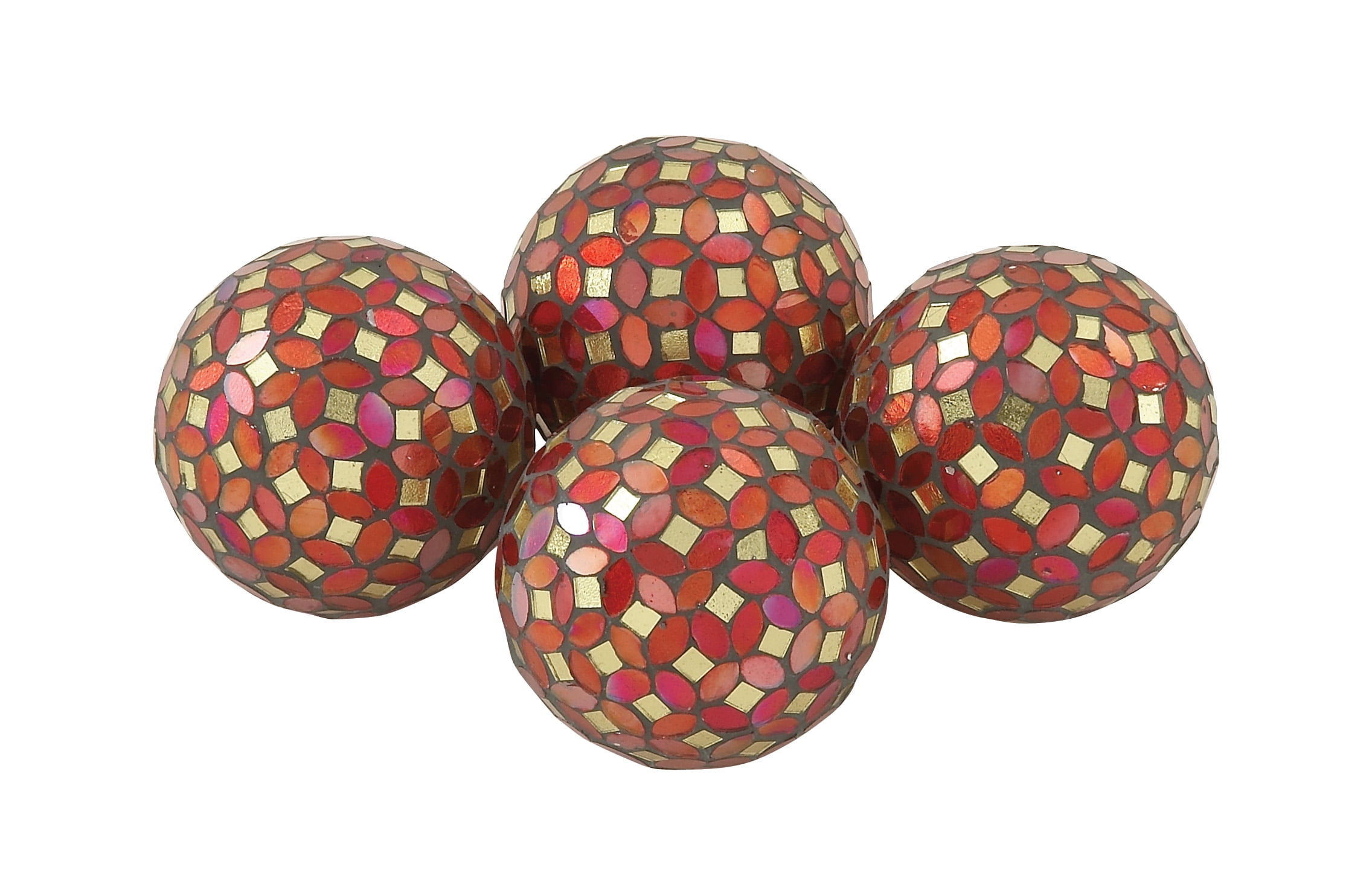 Decmode Modern 4 Inch Multicolored Glass Orbs - Set of 4 - Walmart.com