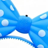 LED Lights Polka Dot Bow Headband Plastic Light up Blinking Rave Ribbon ...