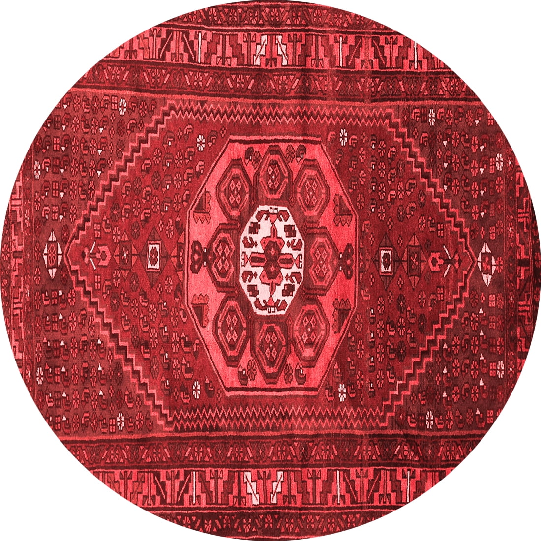 Ahgly Company Indoor Round Persian Red Traditional Area Rugs, 8' Round ...