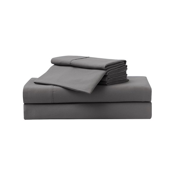 Serta So Soft 4-Piece Dark Gray Sheet Set, King - Walmart.com