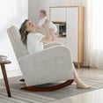 Lunale Rocking Chair for Nursery, Tufted Nursery Glider Rocker for ...