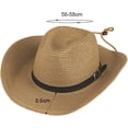 Straw Cowboy Hats for Men, Shapeable Wide Brim Sun Protection ...