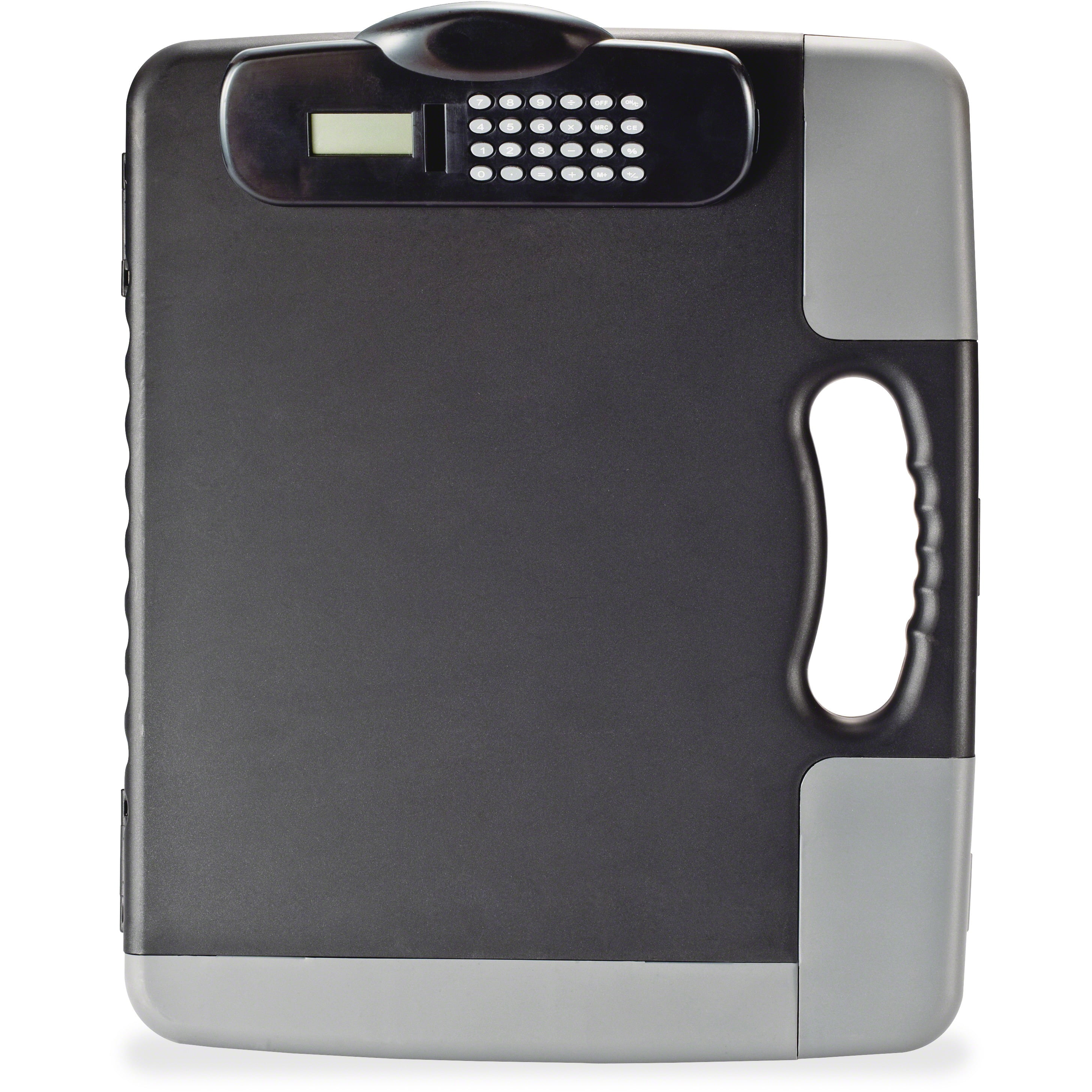 Officemate Portable Clipboard Storage Case with Calculator, Charcoal ...