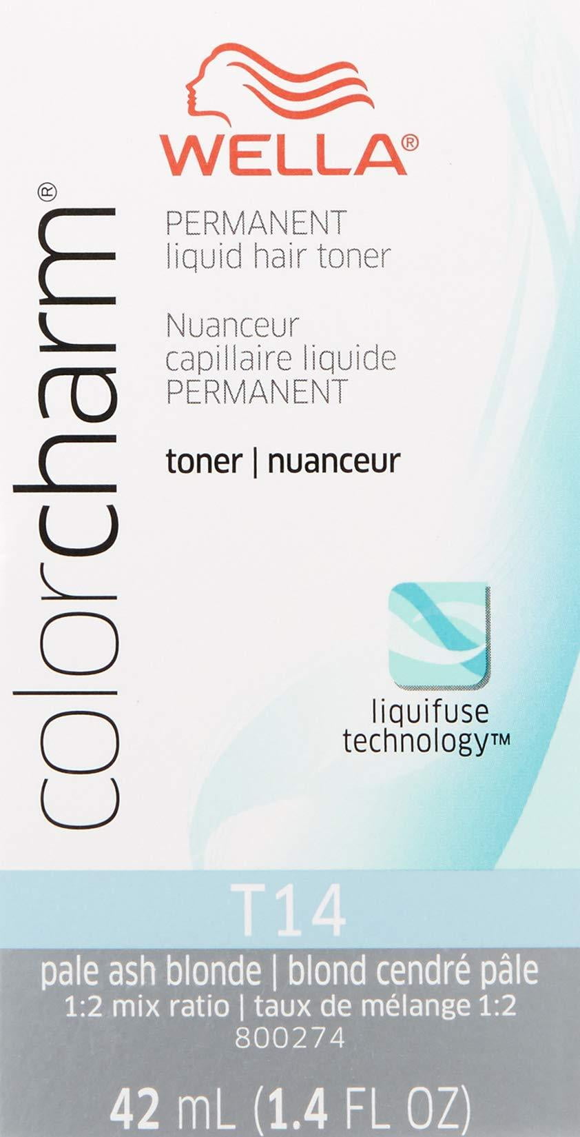 Wella Color Charm Permanent Toner - T14 Pale Ash Blonde , 1.4 oz Toner ...