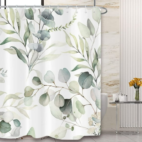 Eucalyptus Shower Curtain, Sage Green Shower Curtain for Bathroom ...