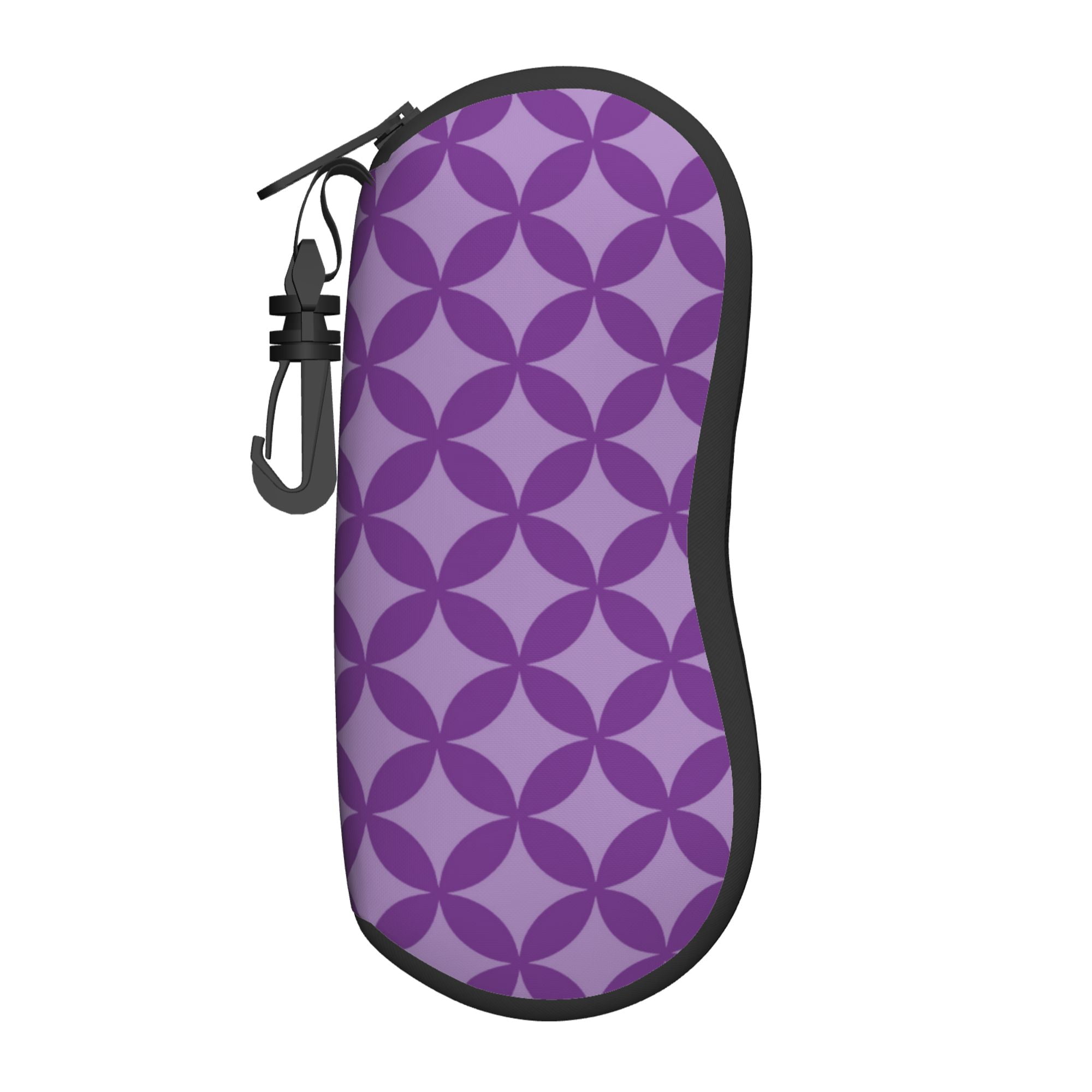 ZICANCN Sunglasses Soft Case, Purple Rhombus Neoprene Zipper Eyeglass ...