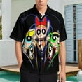 Men's Powerpuff GirlsHawaiian Casual Button Down Cartoon Short Sleeve ...