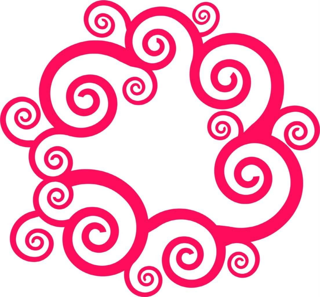 Family Beautiful Pattern Wall Decal Decoration Lovely Swirly Floral ...