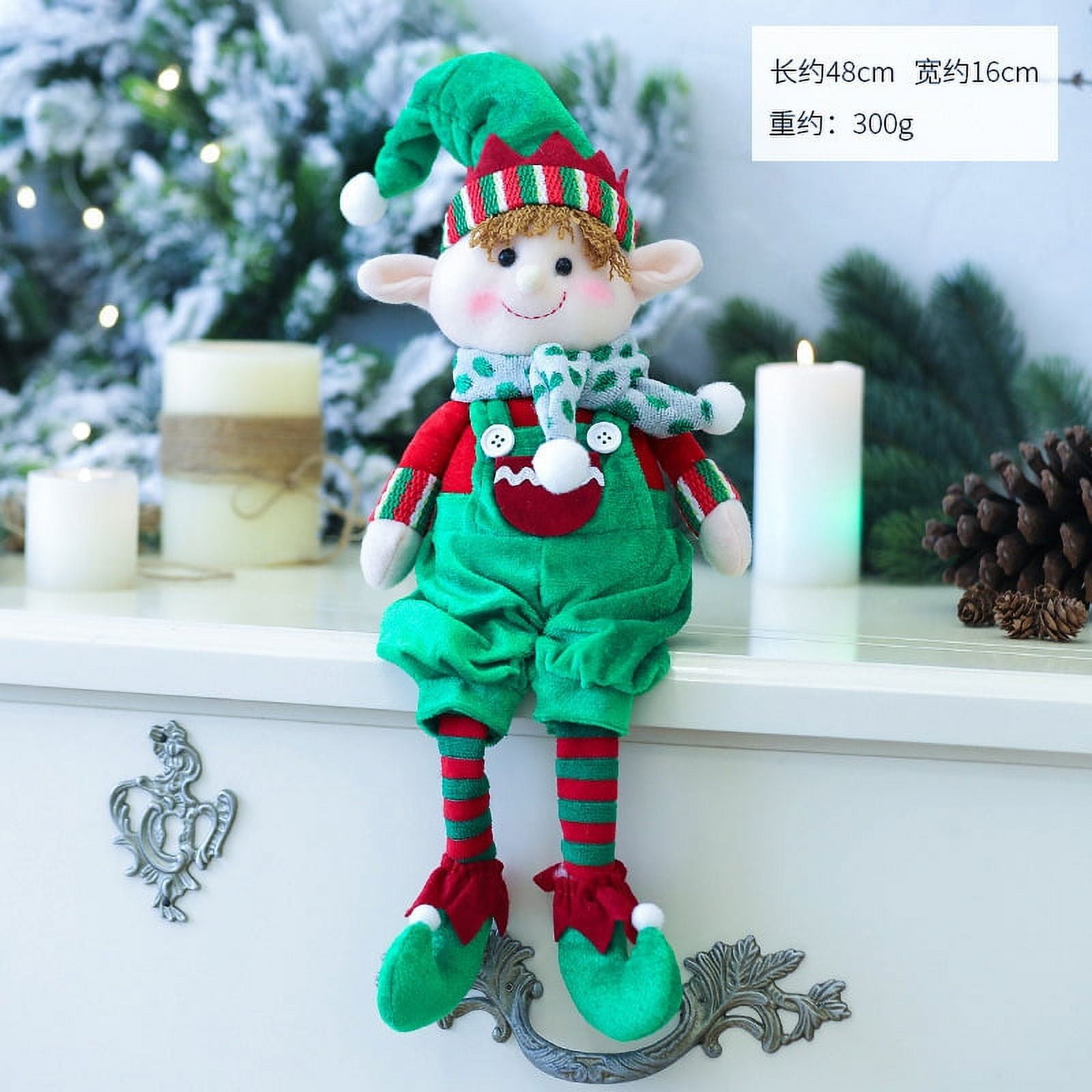 Maimwr272 Elf Plush Christmas Stuffed Dolls Boys Elves Holiday Cute Plush Shelf Toys Fun Kids Buddy Figurine Decorations Christmas Winter Holiday