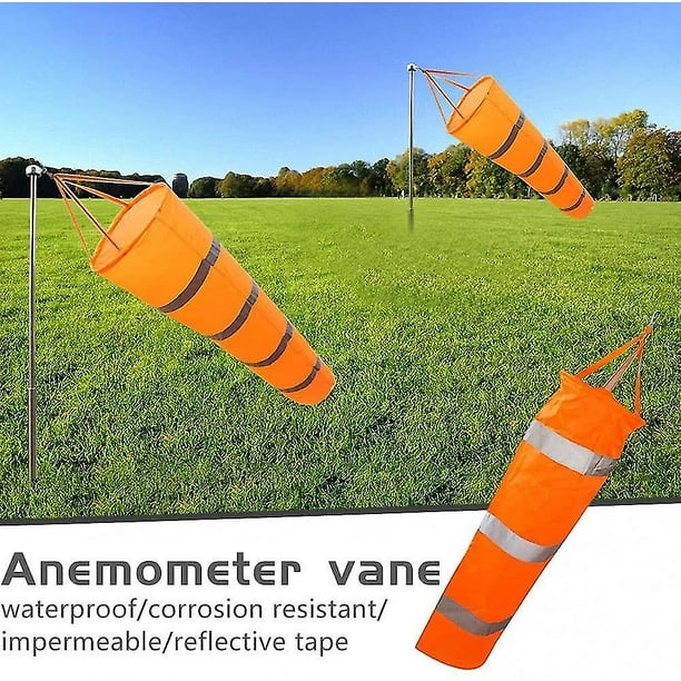 80cm/30 Inch Orange Windsock Ripstop Nylon Wind Direction Measurement ...
