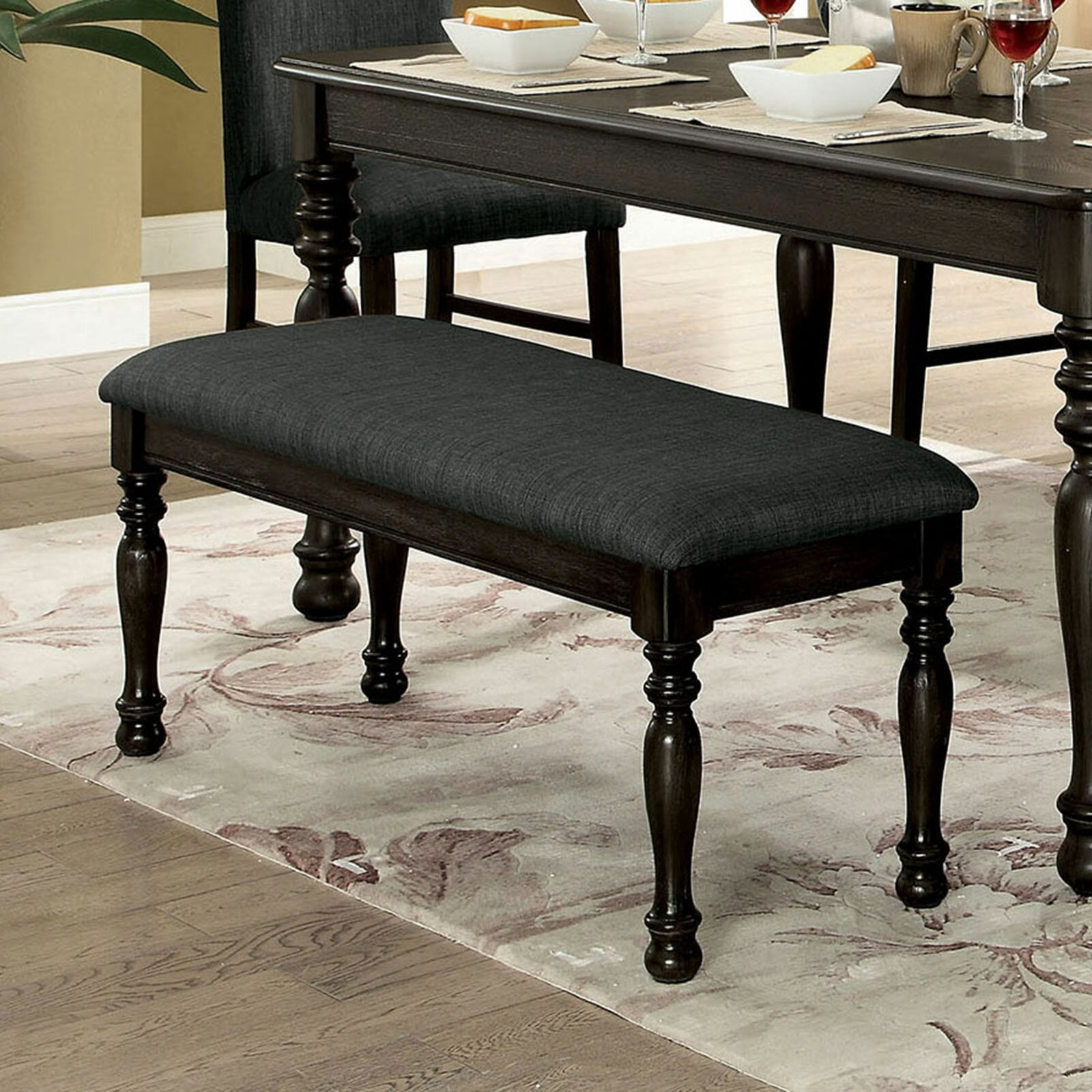 Moller Bench, Legs: 17'' H, Main Material: Solid + Manufactured Wood ...