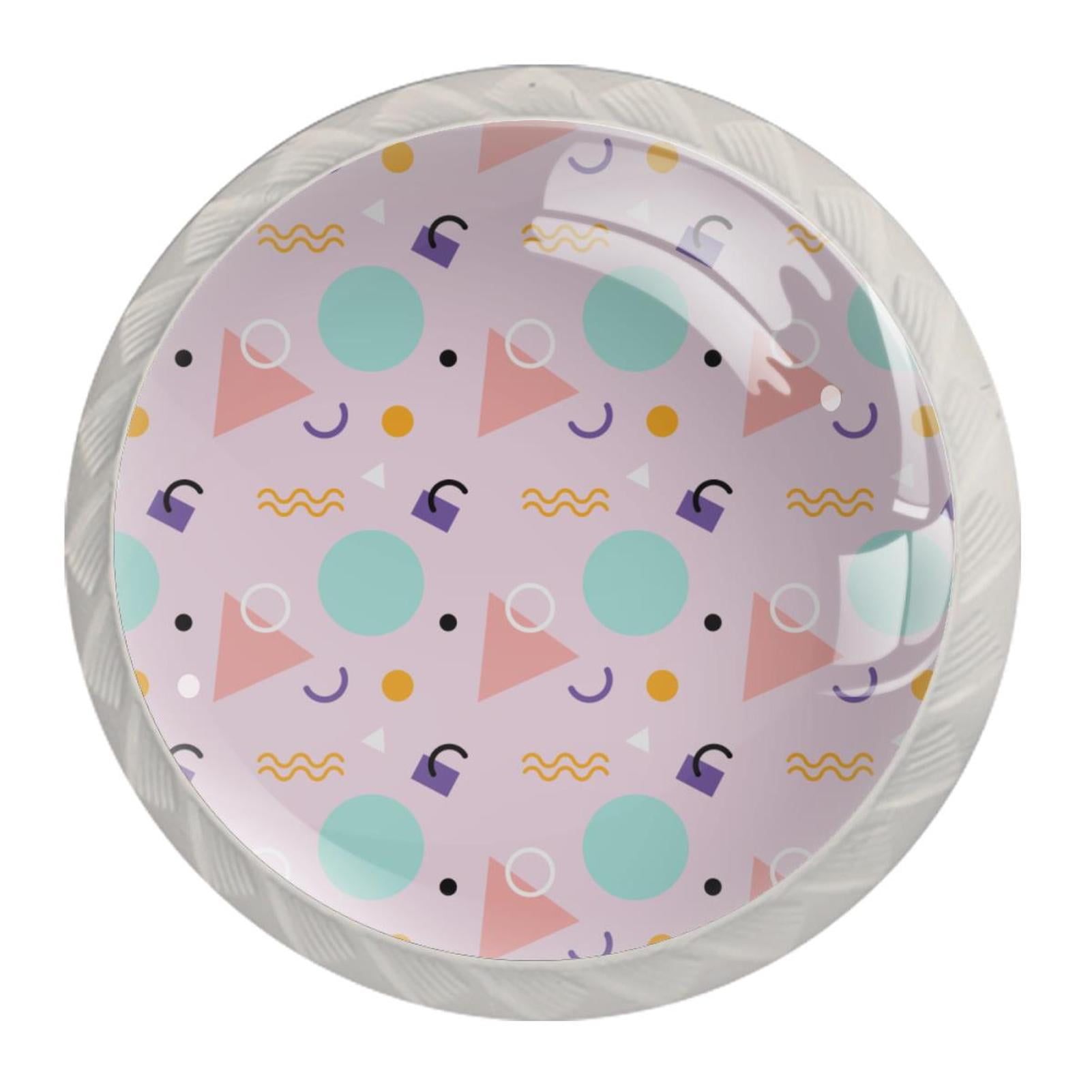 4 Pcs Light Pink Memphis Knobs for Kitchen Cabinet Cupboard Dresser ...