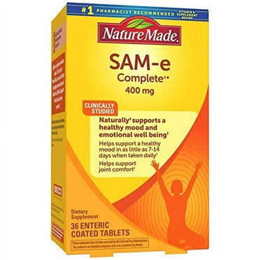 Nature Made SAM-e Complete Tablets, 400 mg, Mood & Joint Health, Detox ...