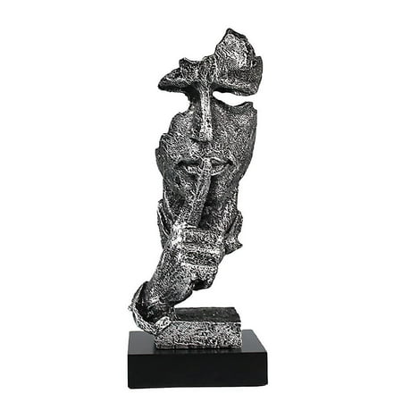 Silence Is Golden Abstract Statue Resin Craft Modern Home Decoration ...