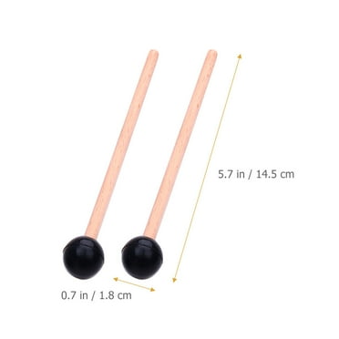 4 Pairs of Marimba Mallets Drum Sticks Percussion Instrument Drumsticks for Tongue Drum ...