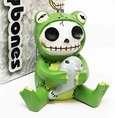 Furrybones Froggy Tadpole Green Frog Cute Skeleton Monster Ornament ...
