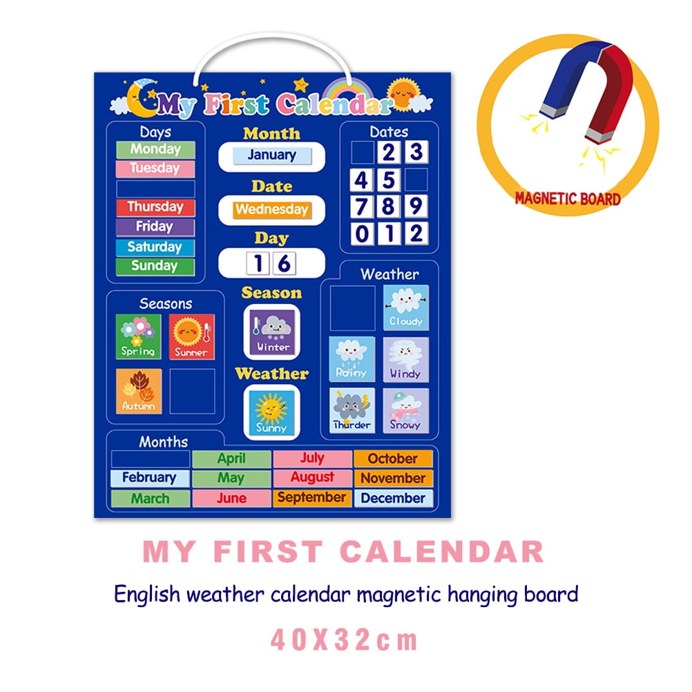 Bestope Wall Hanging Calendar For Kids Weather Season Month Date bestope-wall-hanging-calendar-for-kids-weather-season-month-date