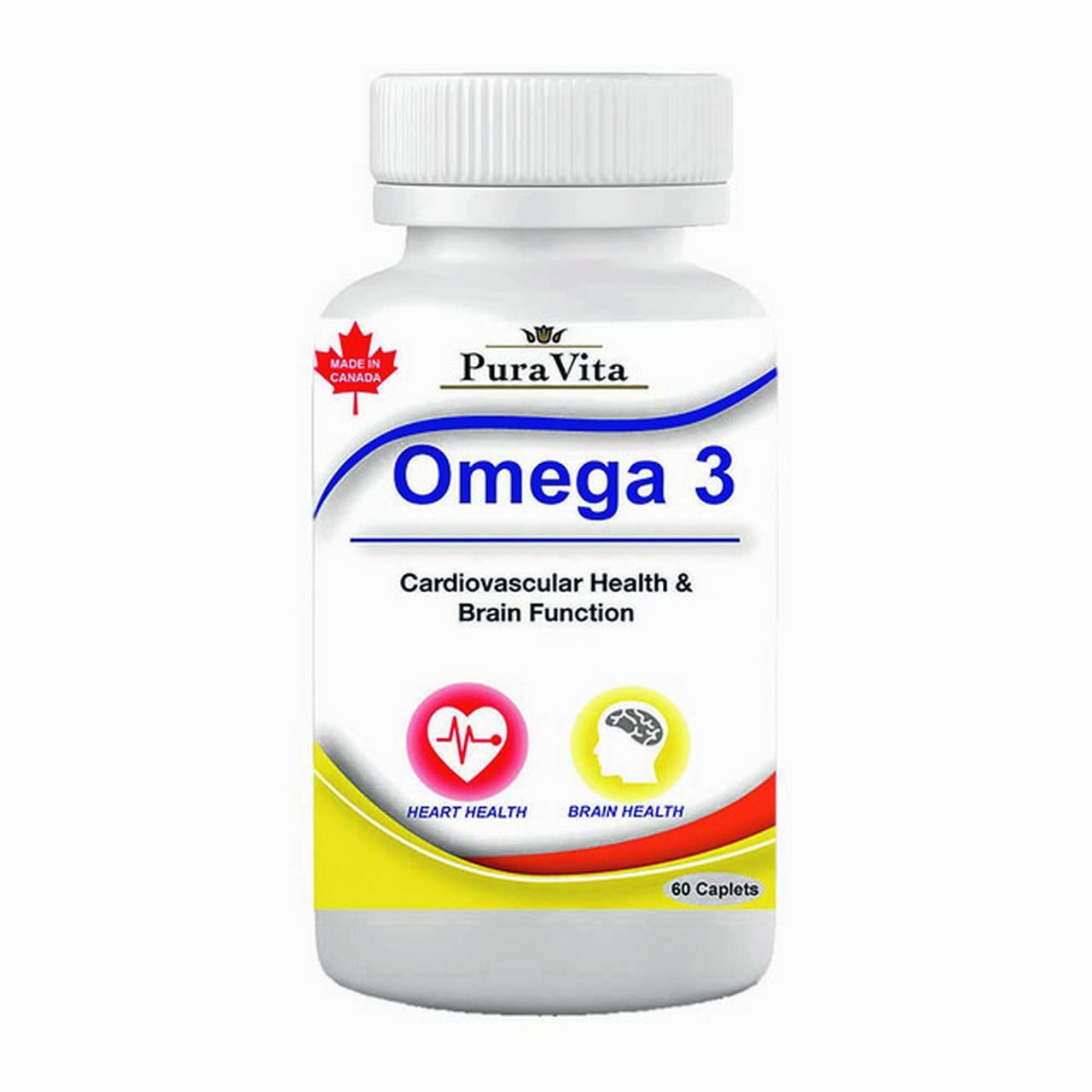 PuraVita Omega 3 Fish oil (18/12) 1000mg soft gel for Cardiovascular ...