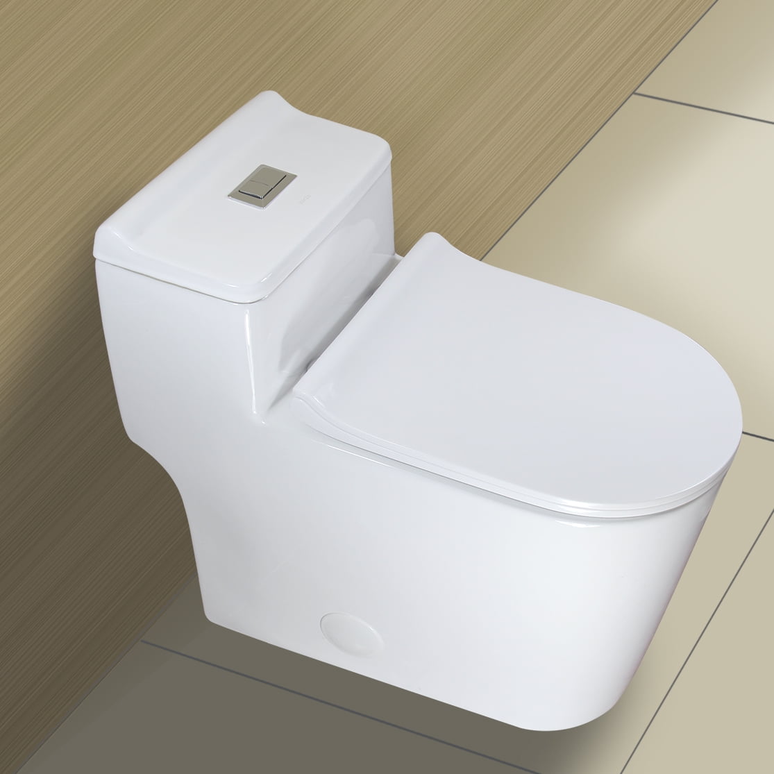 Buy WinZo WZ5080 Ceramic Elongated One Piece Toilet Dual Flush Comfort ...