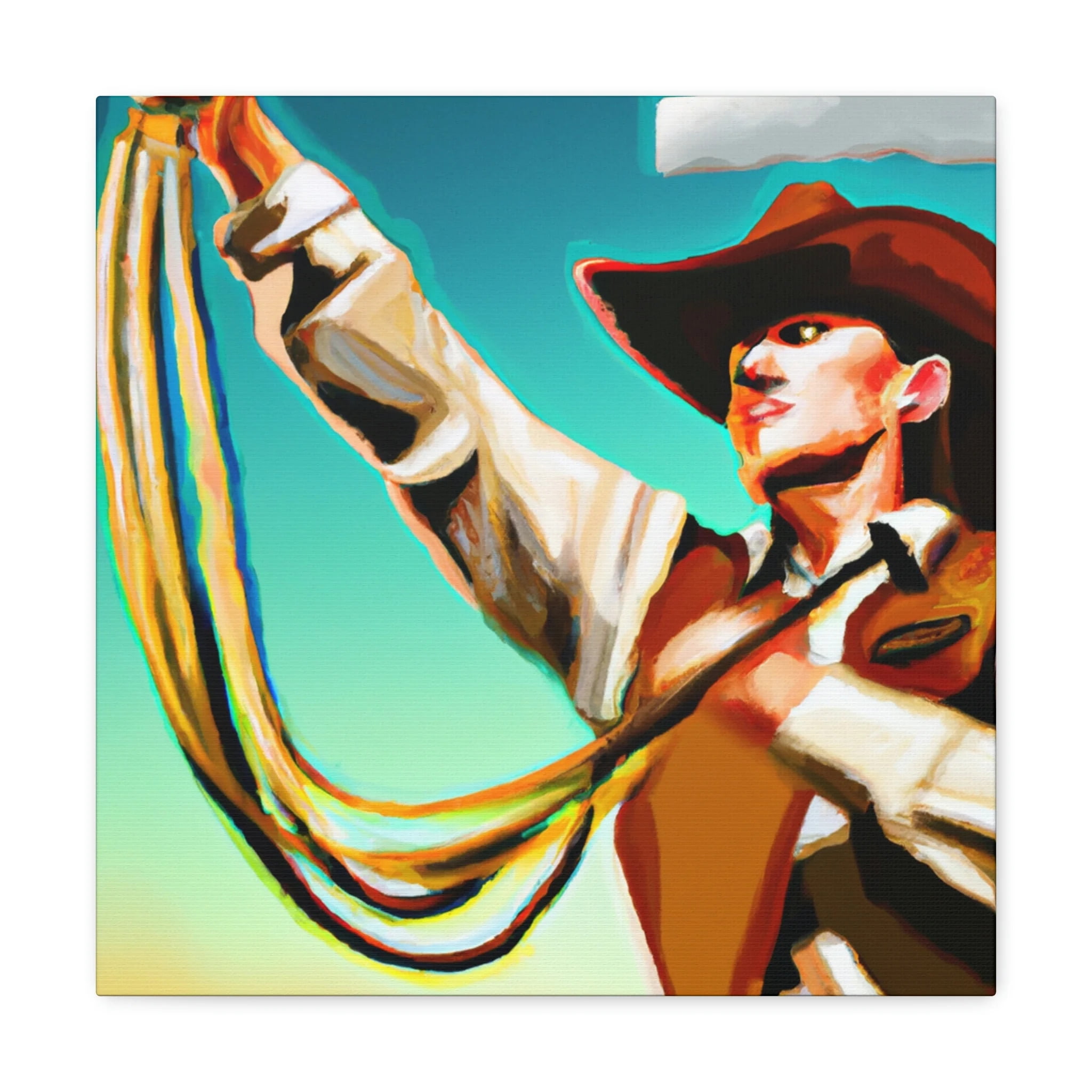 Lassoing the Sunset - Canvas - Walmart.com