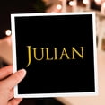 3drose, Julian Mainstream Male Name in the Usa. Yellow on Black Amulet ...
