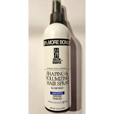 Salon Grafix Professional Super Hold Hair Spray, Unscented, Styling ...