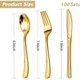 500PCS Gold Plastic Silverware, Gold Utensils Disposable, Plastic ...