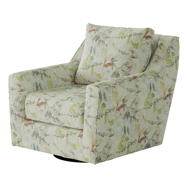 Southern Home Furnishings Jasmine Lily Swivel Glider Accent Chair In