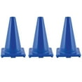 High Visibility Flexible Vinyl Cone, 12” Royal Blue, Pack of 3 ...