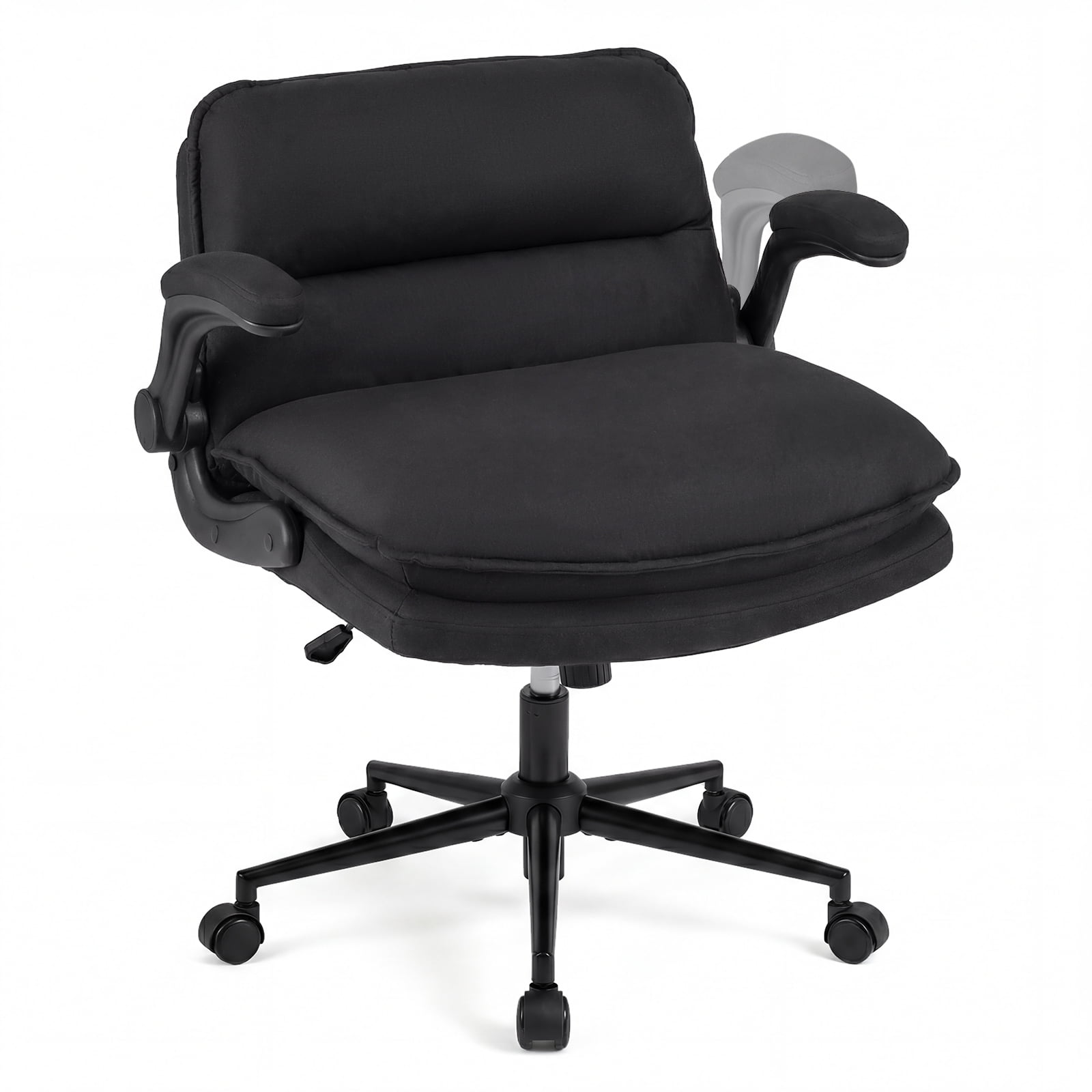 Click here for Gymax Criss Cross Chair On Wheels W/ Flip-Up Arms... prices
