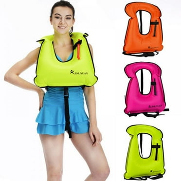 Rrtizan Adults Inflatable Swim Vest, Portable Snorkel Vest for Men ...