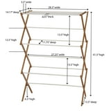 Household Essentials Collapsible Bamboo Clothes Drying Rack - Walmart.com