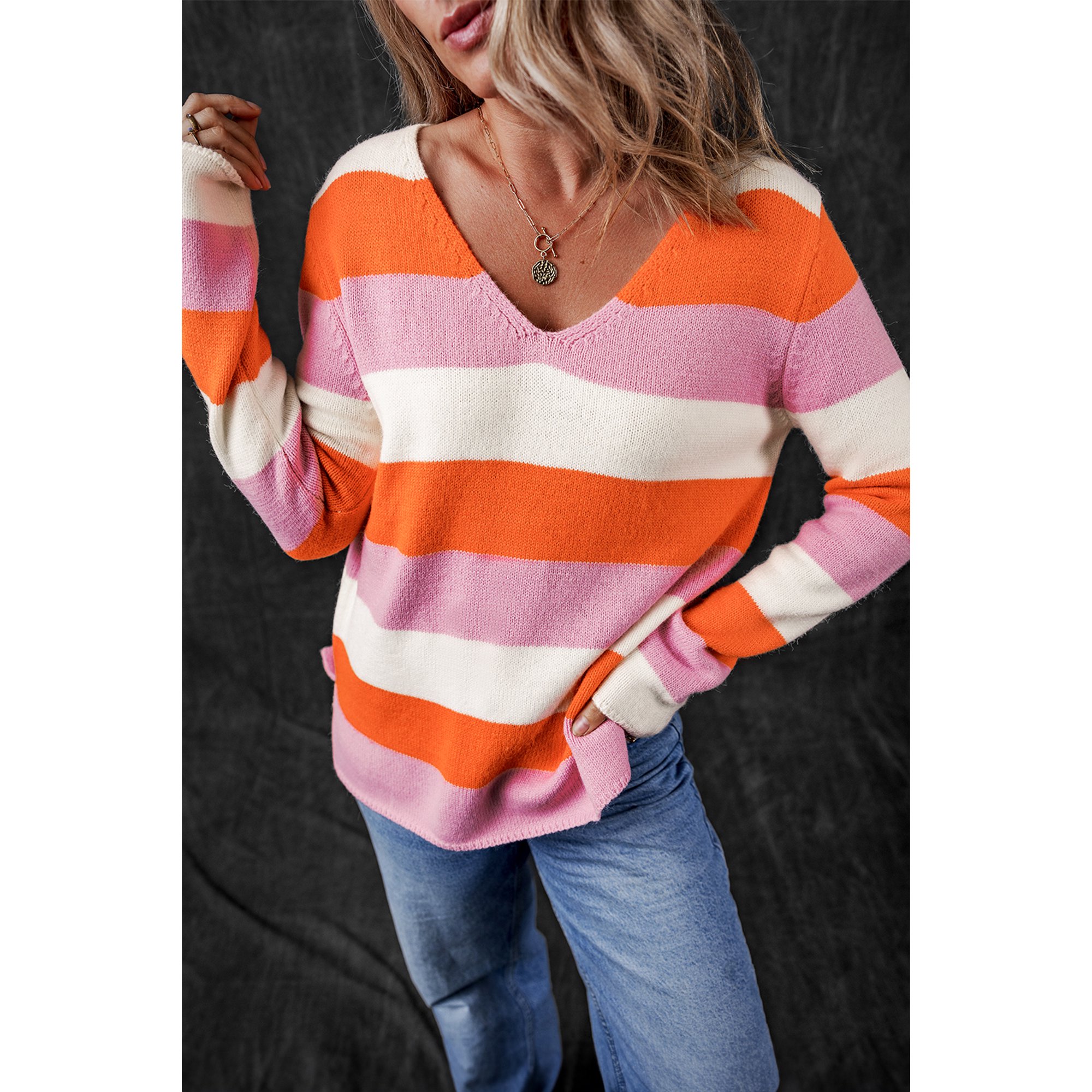 Click here for Folunsi Flirty Striped Sweater - Comfort Meets Sty... prices