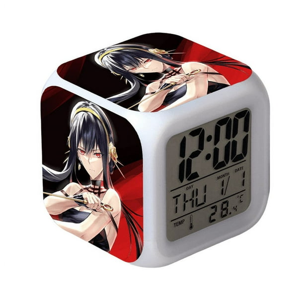 SAYDY Anime Alarm Clock One Piece LED Square Clock Digital Alarm Clock ...