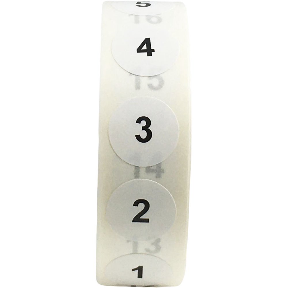 Consecutive Numbers 1-50 Labels | .5" Round | 20 Sets of 1-50 | 1000 ...