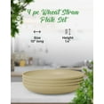 Walmart Set of 4 Wheat Straw Plates - Reusable, Non-Breakable, Chip ...