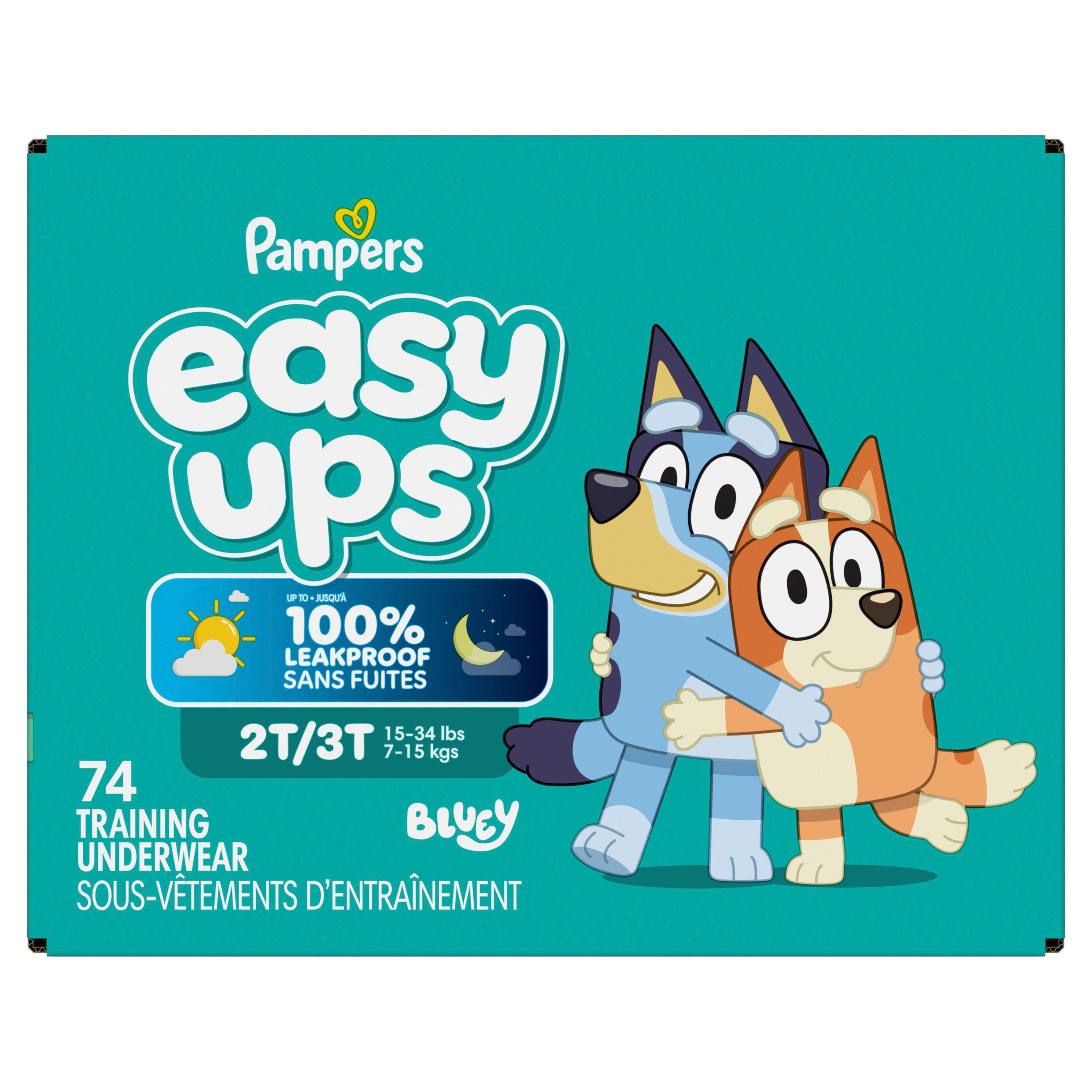 Pampers Easy Ups Girls & Boys Potty Training Pants, Size 4 (2T3T ...