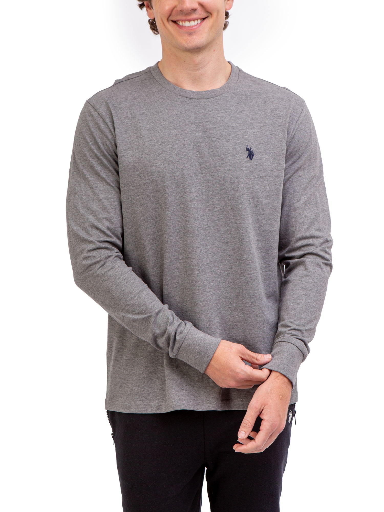 U S Polo Assn Mens Long Sleeve Crew Tee