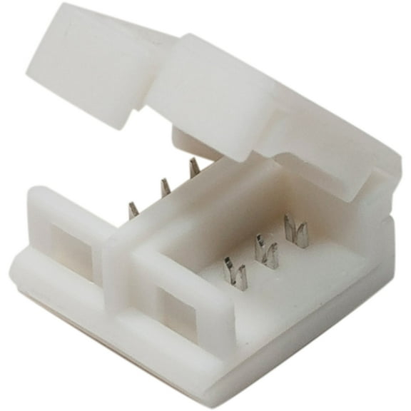 ABI 10mm 4-pin Solderless Clip-on Coupler Connector for 5050 RGB LED ...