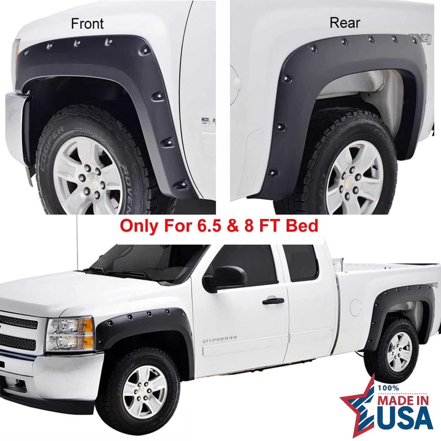 Guardabarros Para Auto Fender Flares For 2007-2013 Chevy Silverado 1500 ...