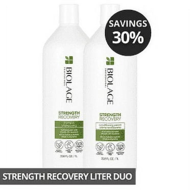 Biolage Strength Recovery Shampoo & Conditioner Set, Reduces Breakage ...