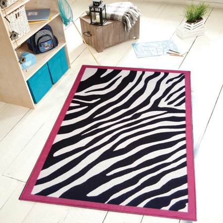 Furnishmyplace Pink Zebra Kids Area Rug 4'5"x6'9" - Walmart.com