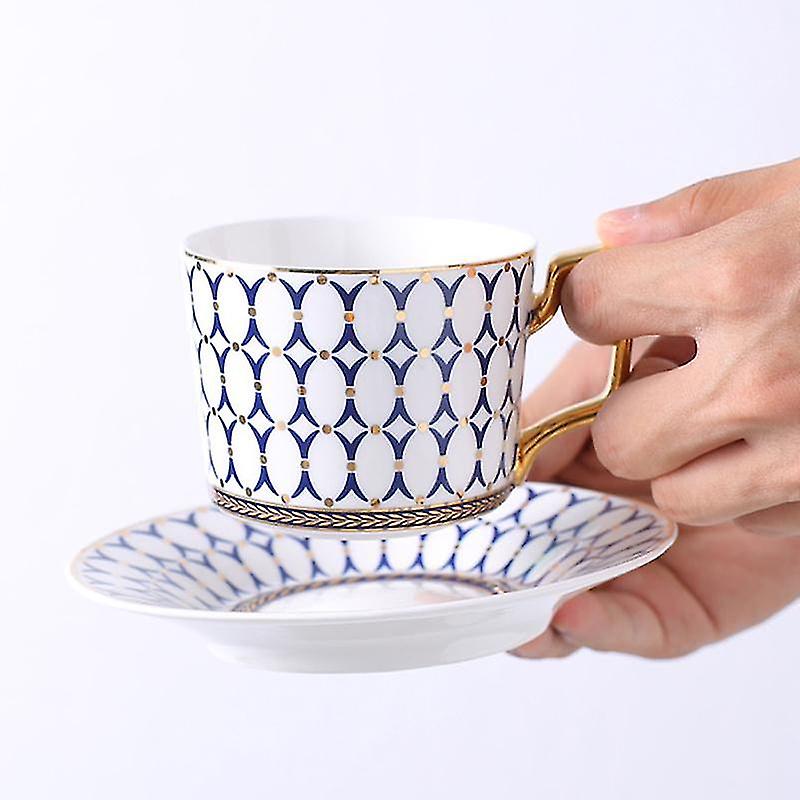 1 Set Porcelain Coffee Cup Saucer And Spoon Afternoon Tea Cup And Dish ...