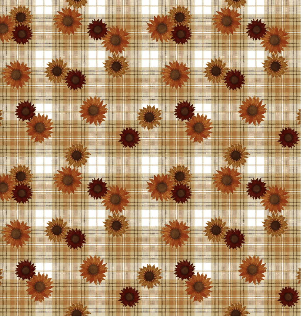 3 Wishes 16635 Harvest Campers Harvest Plaid Cream Cotton Fabric By The ...