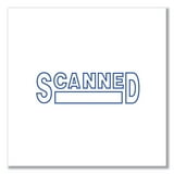 Universal Message Stamp, SCANNED, Pre-Inked One-Color, Blue -UNV10157 ...